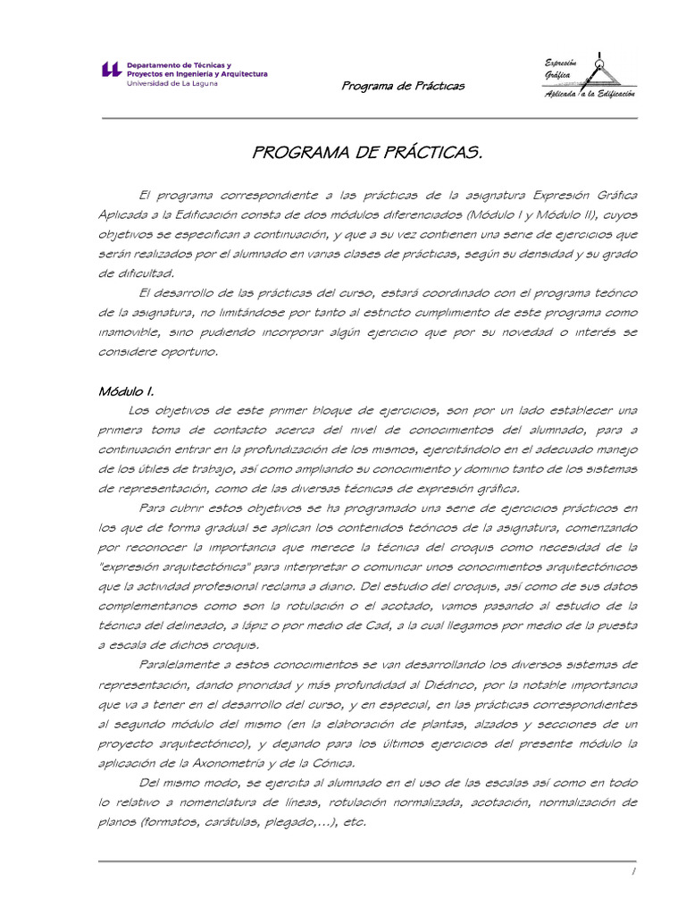 Prácticas de Expresión Gráfica en Edificación | PDF | Perspectiva (Gráfica)