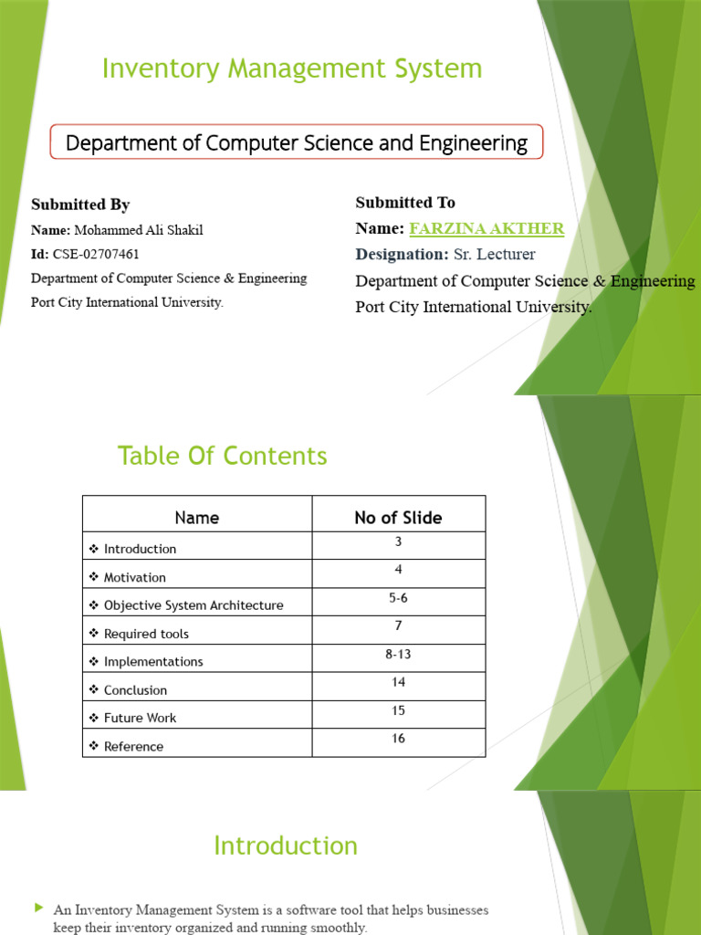 Inventory Management System | PDF | Inventory | Computer Engineering
