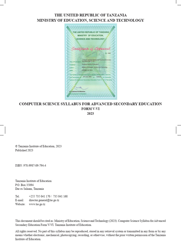 COMP SCIENCE - FM - V - AND - VI - Syllabus - Typesetting - FINAL | PDF | Computer Data Storage ...