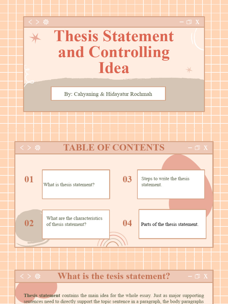 Thesis Statement & Controlling Ideas | PDF | Essays | Senses