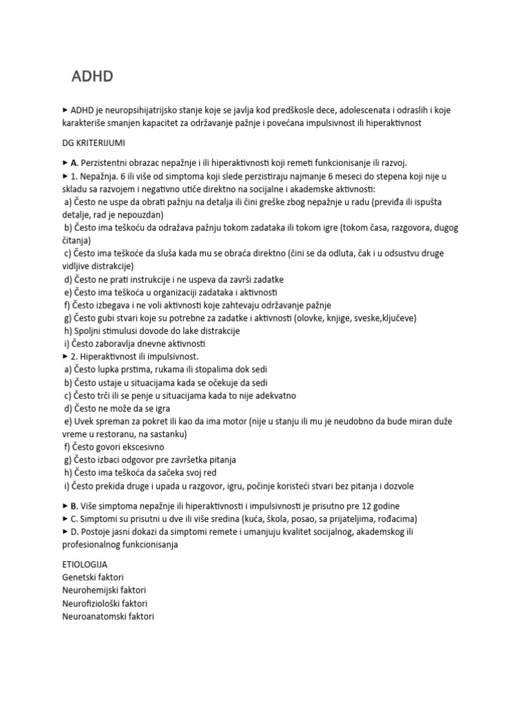 ADHD | PDF
