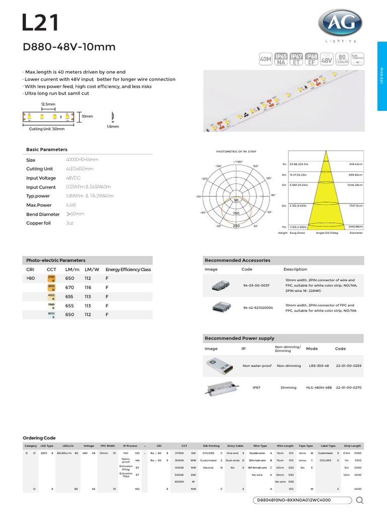 L21 Ag Lighting | PDF | Electrical Components | Electronics