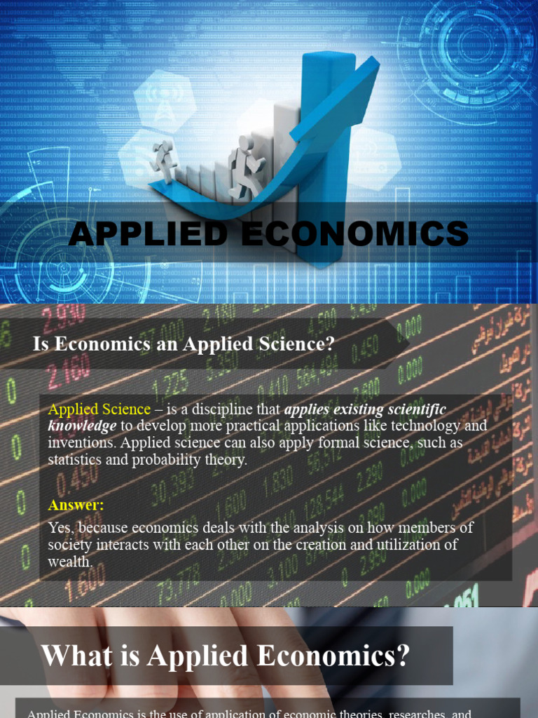 Understanding Applied Economics Basics | PDF | Economics | Economic System