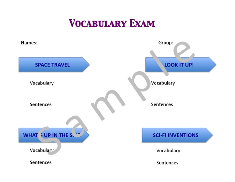 Space Travel Vocabulary Exam | PDF | Language Arts & Discipline