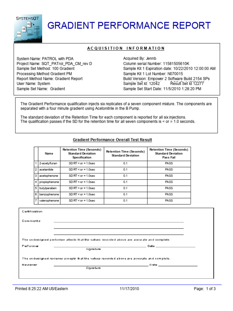 Gradient Performance Report | PDF | Computing