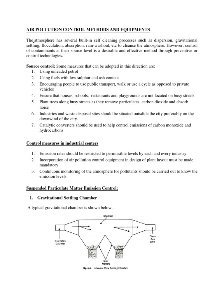 Air Pollution and Control | PDF | Adsorption | Particulates