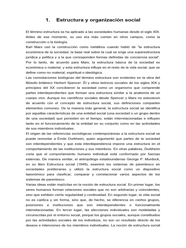 Estructura Social | PDF | Estratificación social | Sociedad