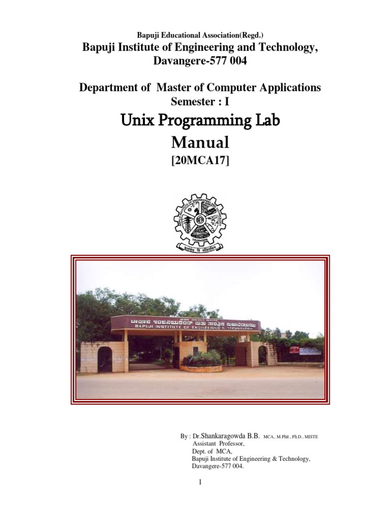 Unix Programming Lab Manual | PDF | Operating System | Kernel (Operating System)