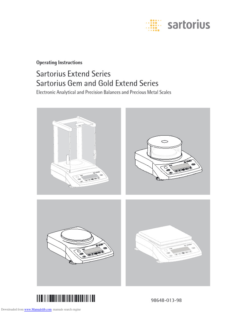 Manual Balança Analítica Sartorius | PDF | Weighing Scale | Calibration