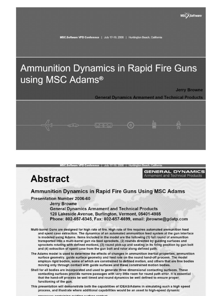 Gun - Simulation Using Adams | PDF
