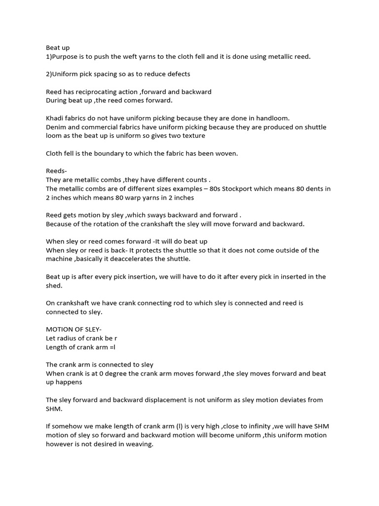 Beat Up | PDF | Loom | Weaving