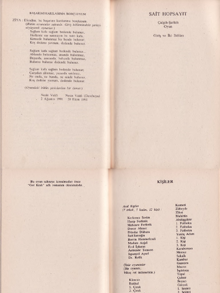 Aziz Nesin - Gol Kralı (Sait Hopsayit) | PDF