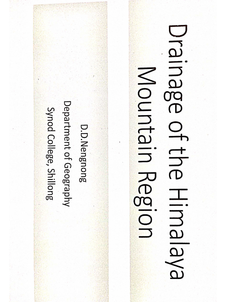 Drainage of The Himalayan Mountain Region | PDF