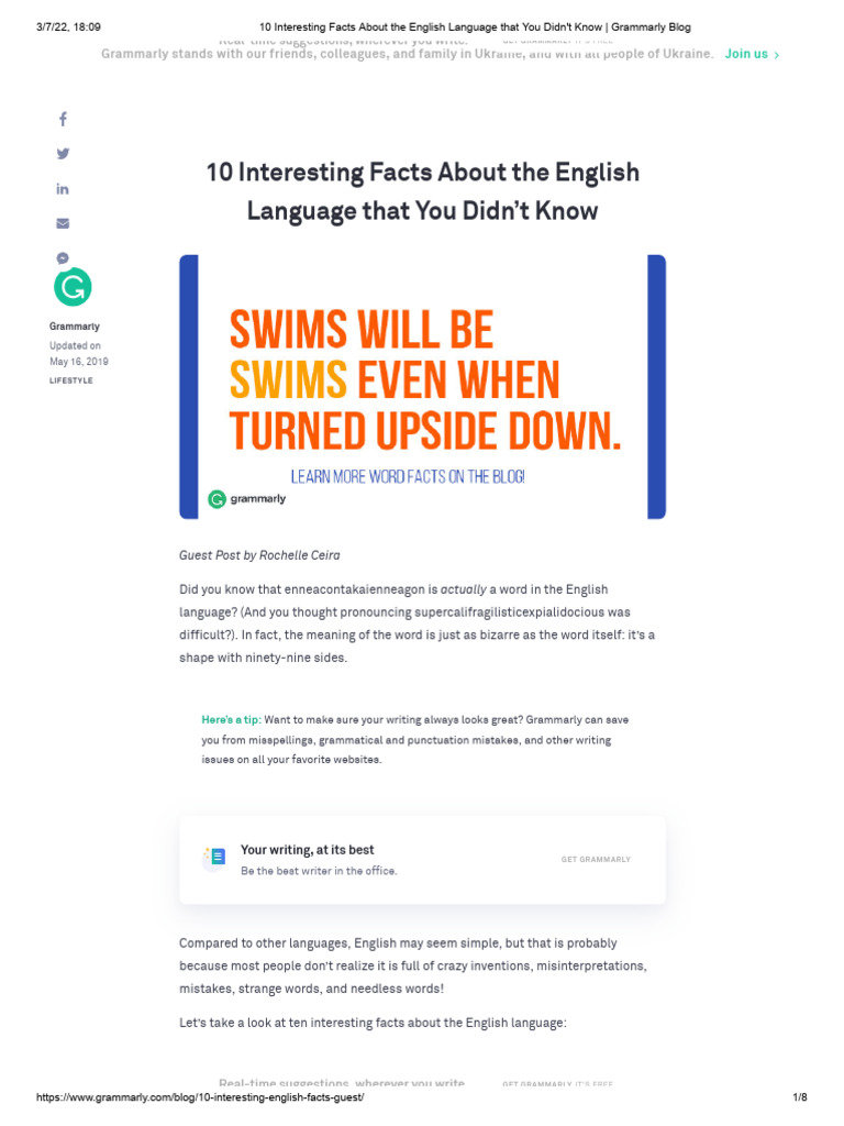 Fun English Language Facts | PDF | English Language | Human Communication