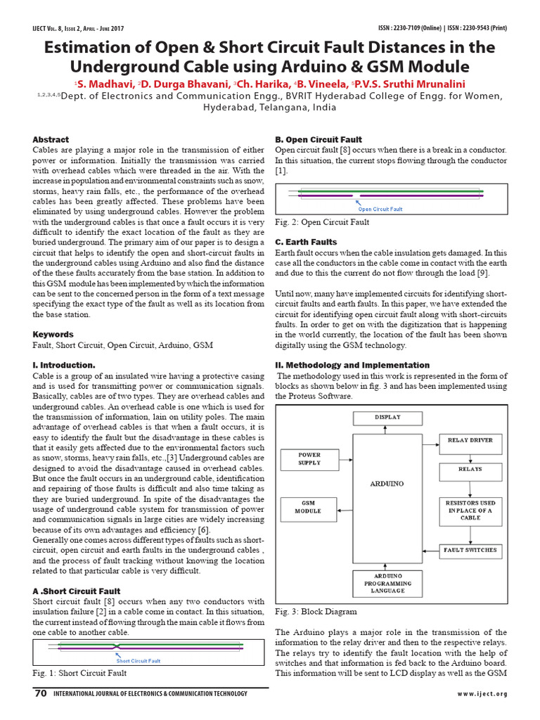 Estimation of Open and Short Circuit Fau | PDF | Relay | Cable Television