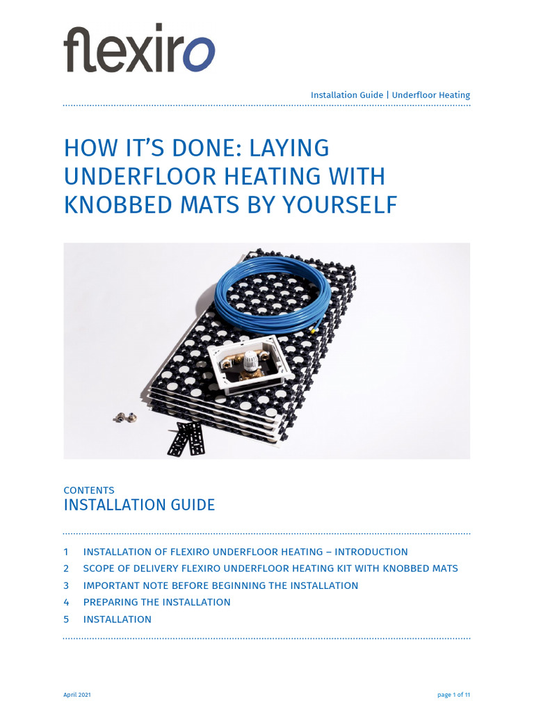 Flexiro Underfloor Heating-Knob Plate-Installation Guide | PDF | Pipe ...