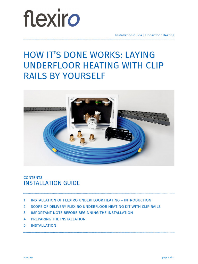 Flexiro Underfloor Heating-Clip Rails-Installation Guide | Download ...