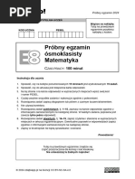 Arkusz Próbny E8 - Matematyka 2025 | PDF