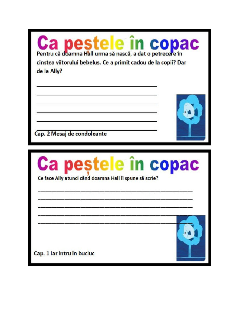 Cartoline Întrebări Ca Peștele În Copac | PDF