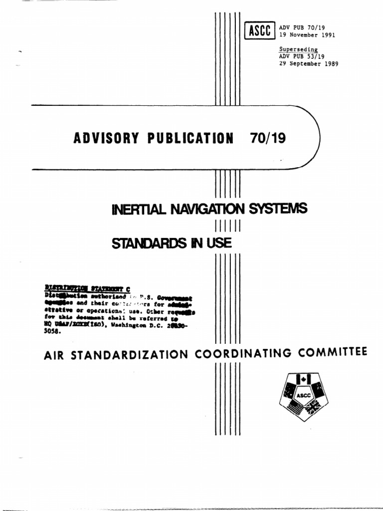 Air-Std-70-19, Inertial Navigation Systems, Standard Uses | PDF