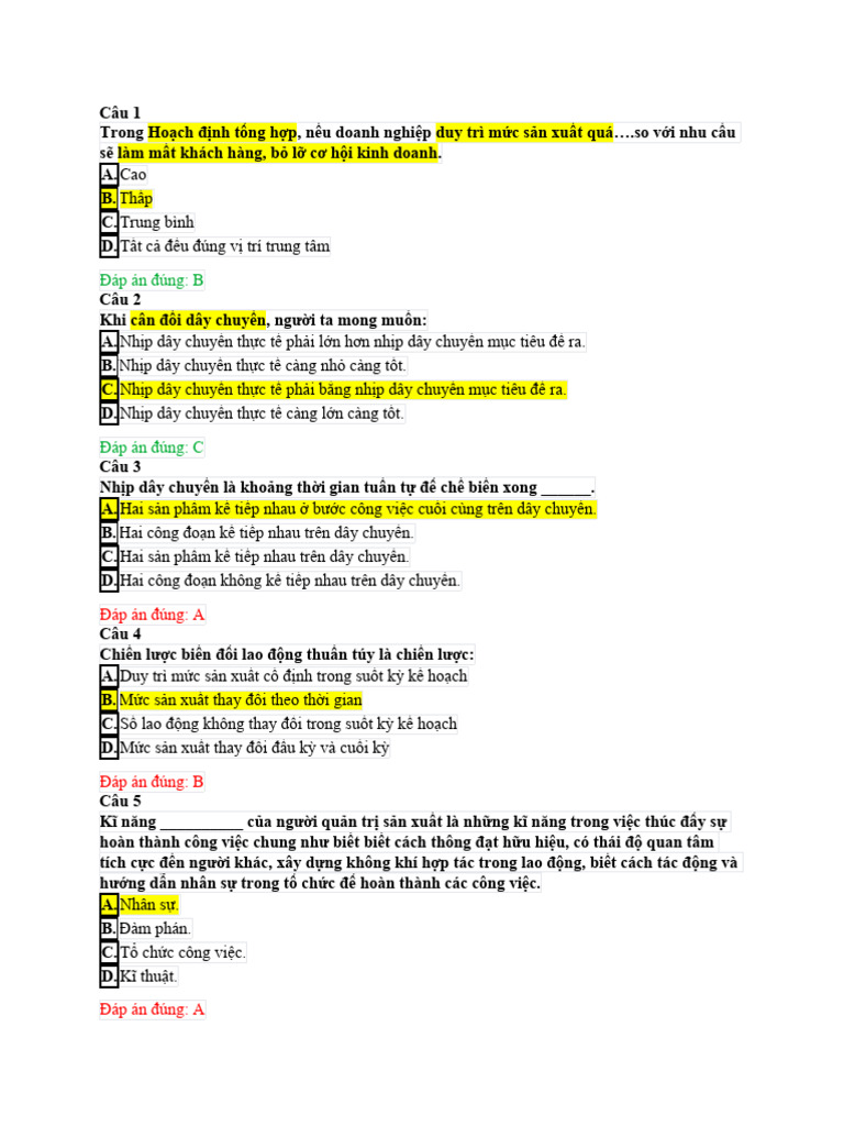 MGO - Trắc Nghiệm Cuối Kì | PDF