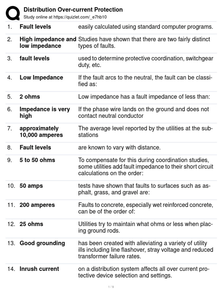 fault levels | PDF | Fuse (Electrical) | Relay