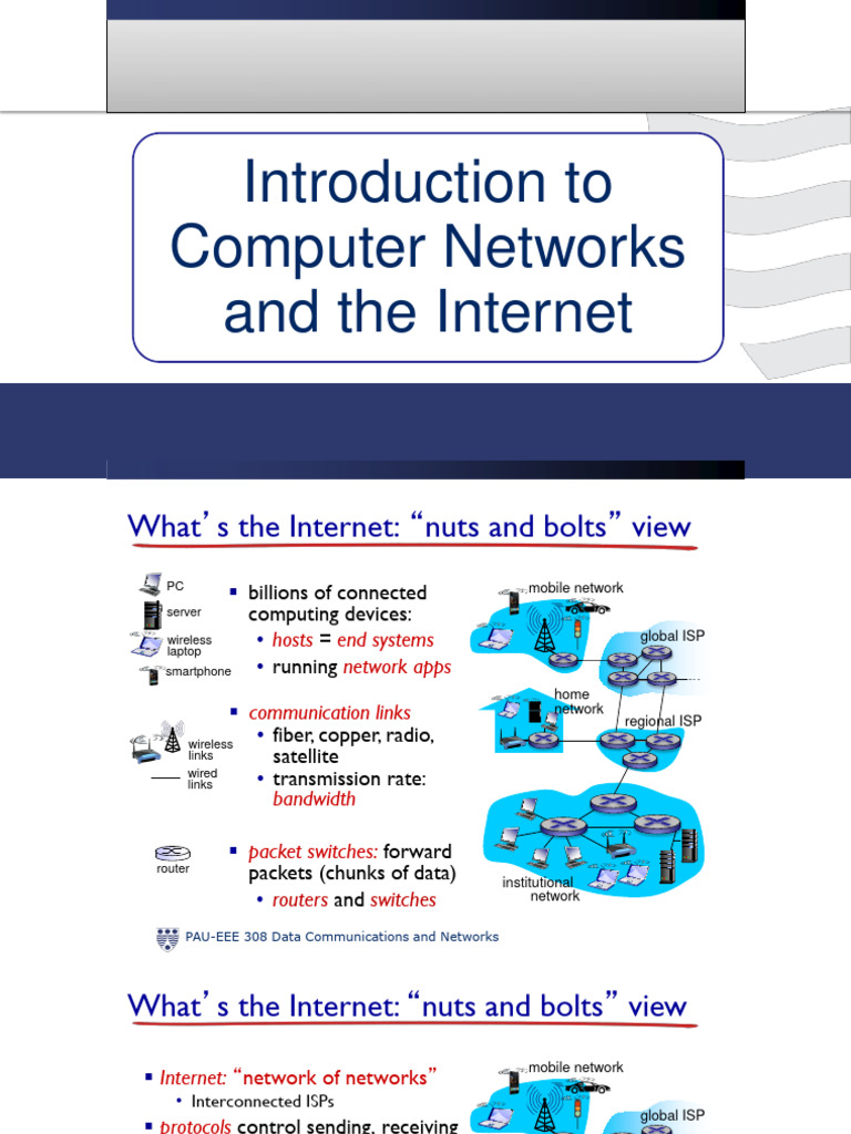 Introduction To Computer Networks and The Internet | PDF | Computer Network | Internet Service ...