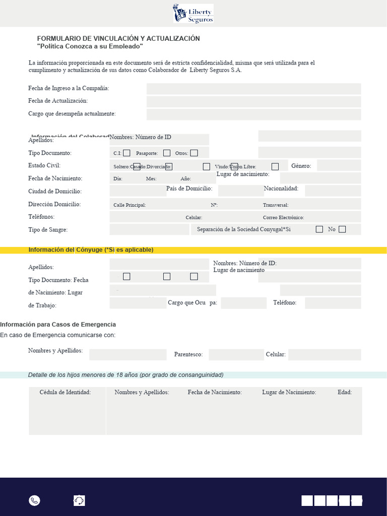 Formulario Conozca Su Empleadoeditable | Descargar gratis PDF | Bancos ...