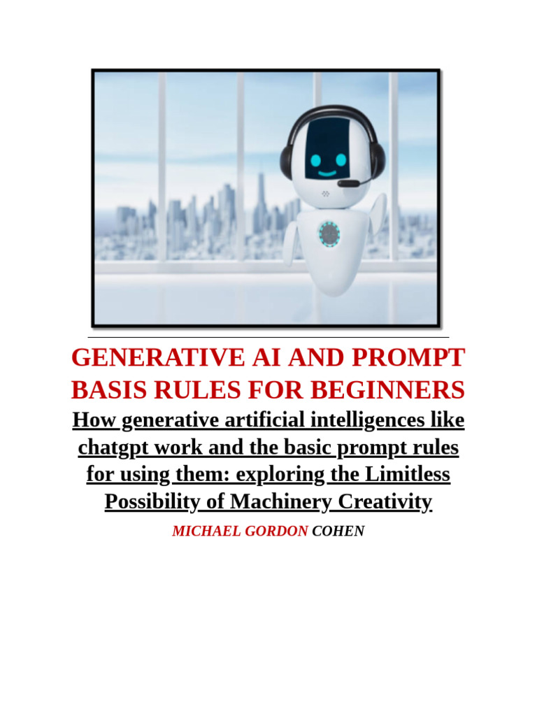 Generative Ai And Prompt Basis Rules For Beginners Pdf Artificial