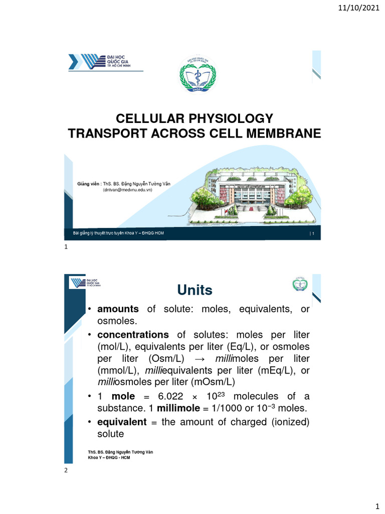 Transportation Through Membrane Osmosis | PDF | Osmosis | Biophysics