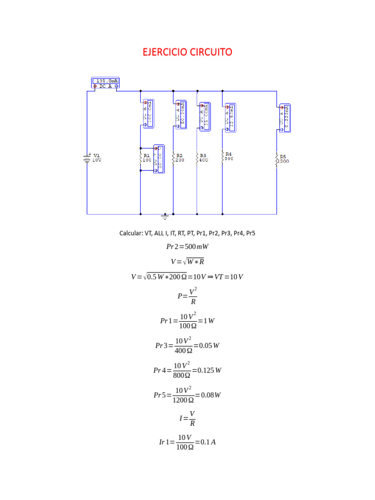 Ejercicio Circuito | PDF
