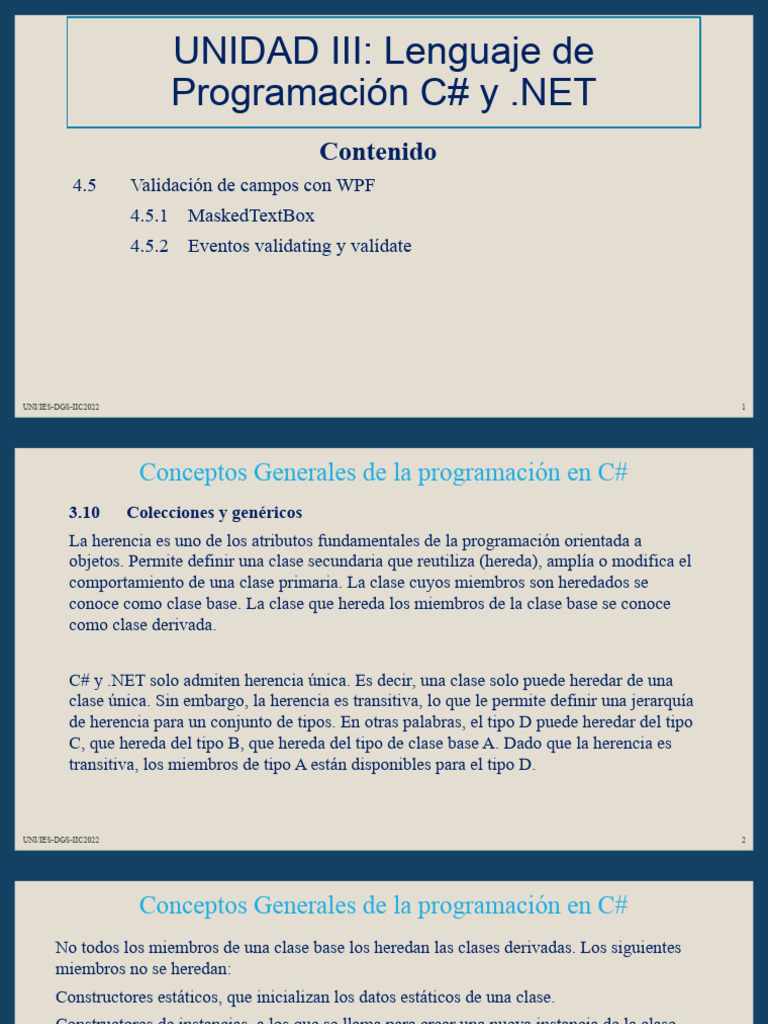 Semana12 - Clase1 - Eventos en GUI C# | PDF | C Sharp (lenguaje de programación) | Archivo de ...