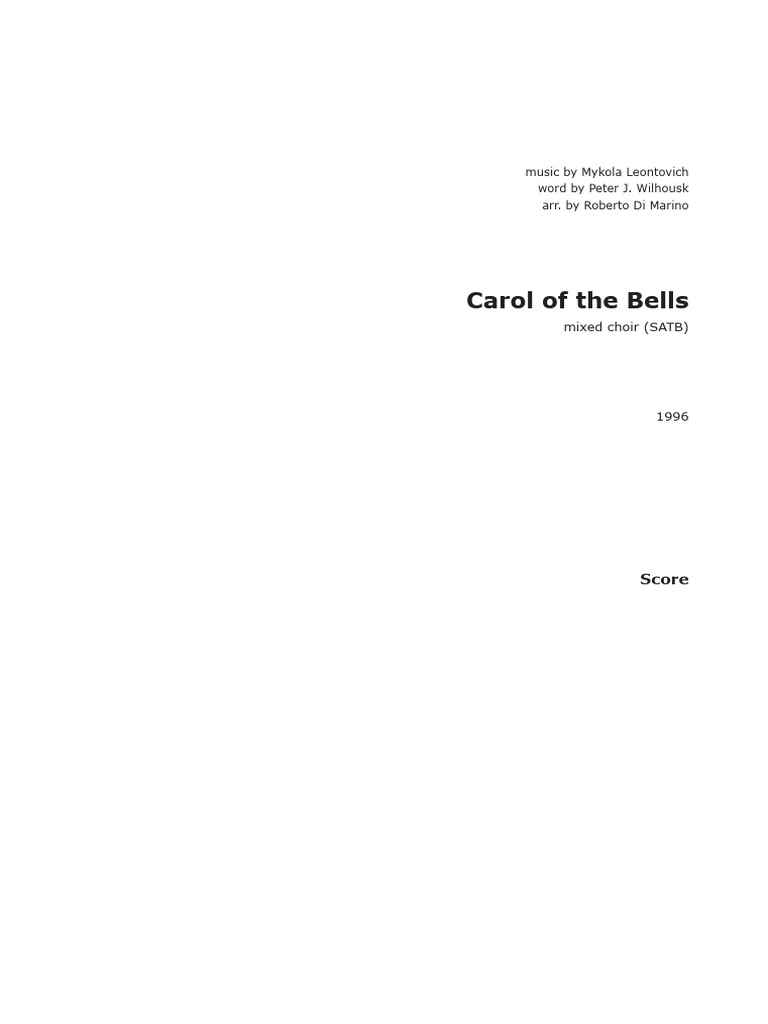 Hark How The Bells Score | PDF
