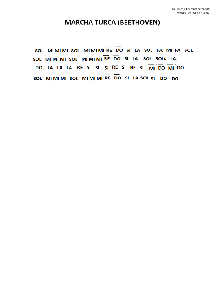 Marcha Turca Beethoven | PDF