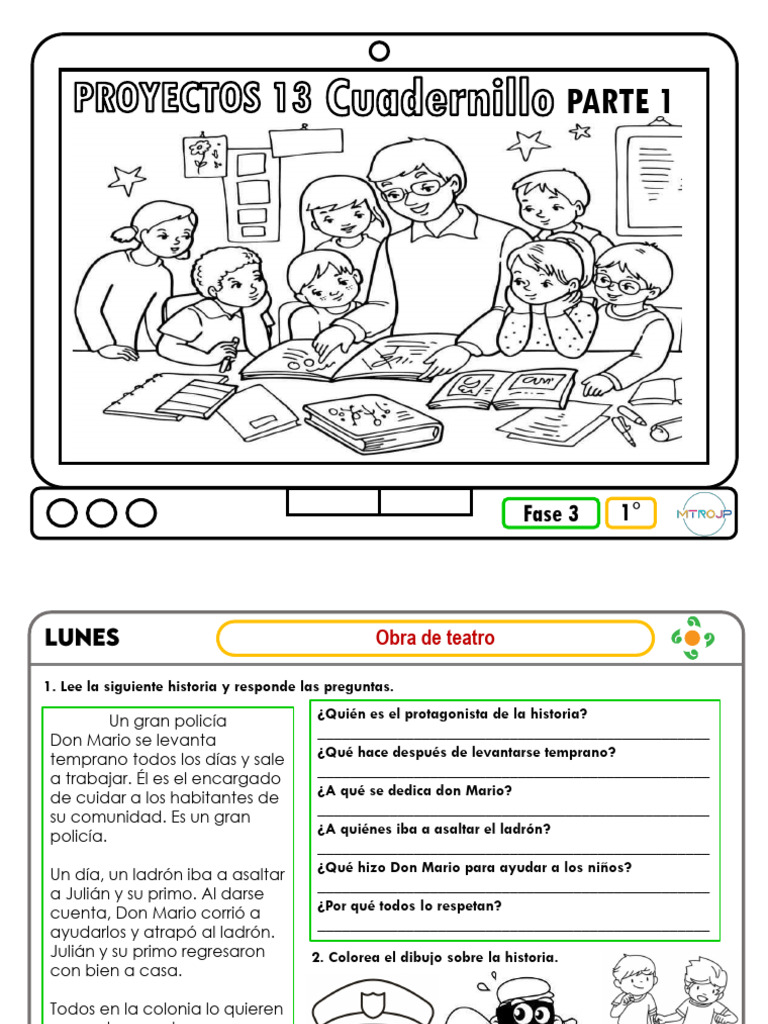 Proyecto 13 Primer Grado. Obra de Teatro | PDF