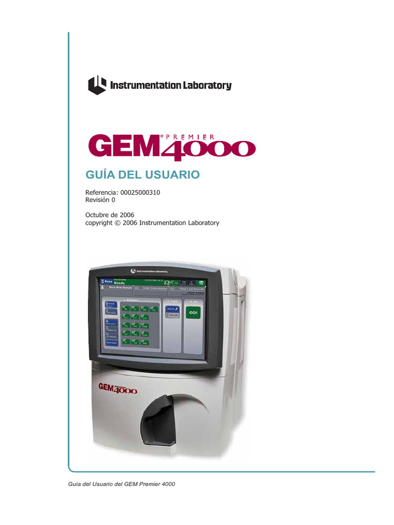 Manual Gem 4000 28-11-07 | PDF | Sangre