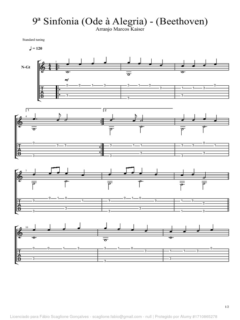 Arranjo da 9ª Sinfonia de Beethoven | PDF