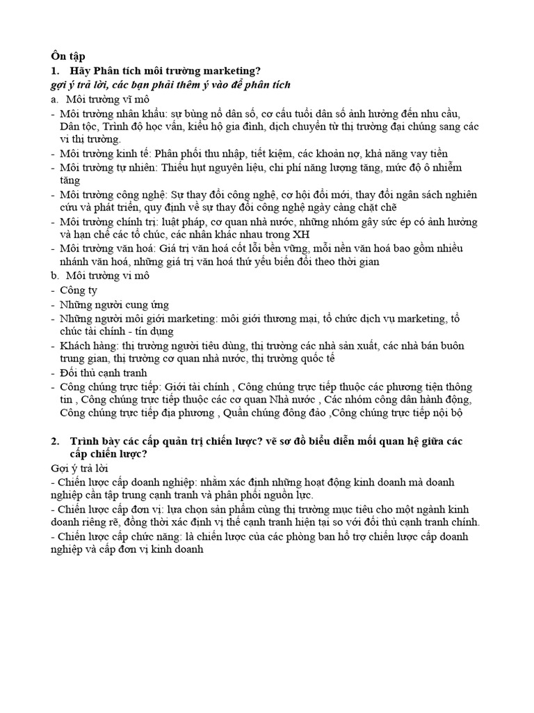 Câu hỏi ôn tập QTDN | PDF