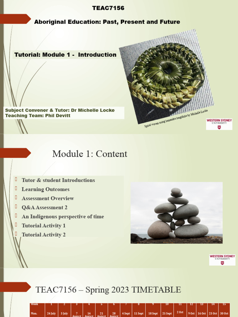 Tutorial Module 1 - Spring 2023 | PDF | Pedagogy | Indigenous Australians