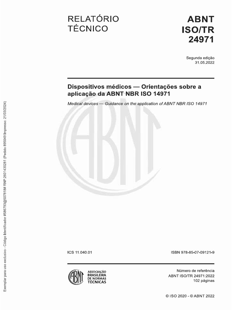ABNT ISO_TR 24971 | PDF