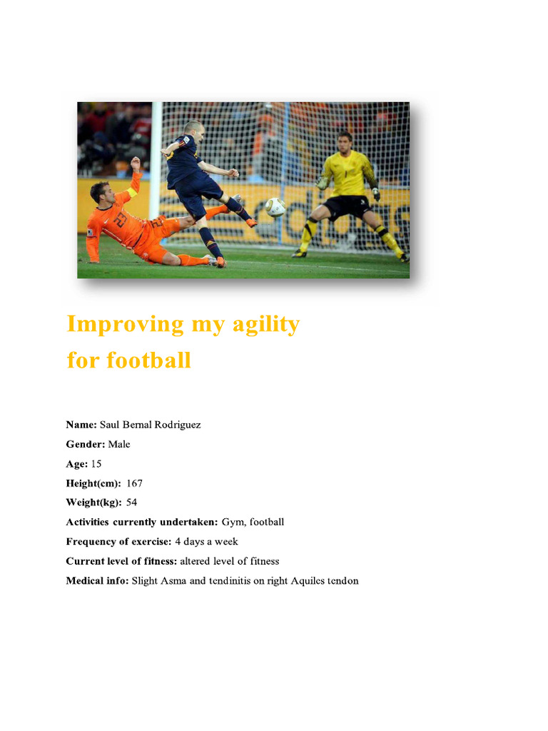 Improving My Agility For Football | PDF