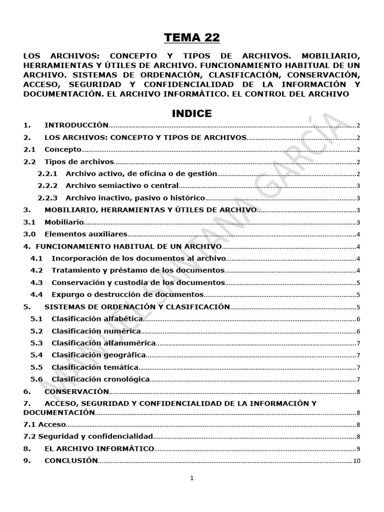 Tema 22: Indice | PDF | Archivo de computadora | Directorio (Computación)
