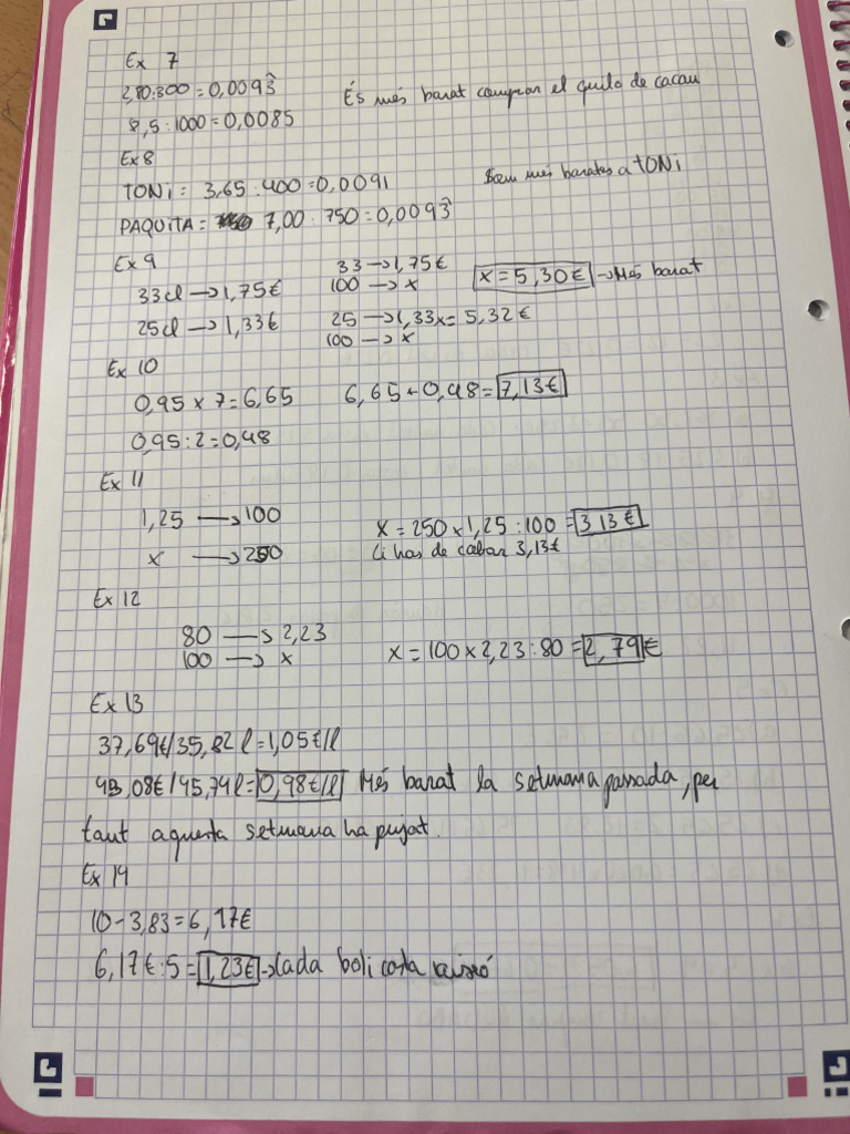 Exercicis Preu 2n Dia | PDF