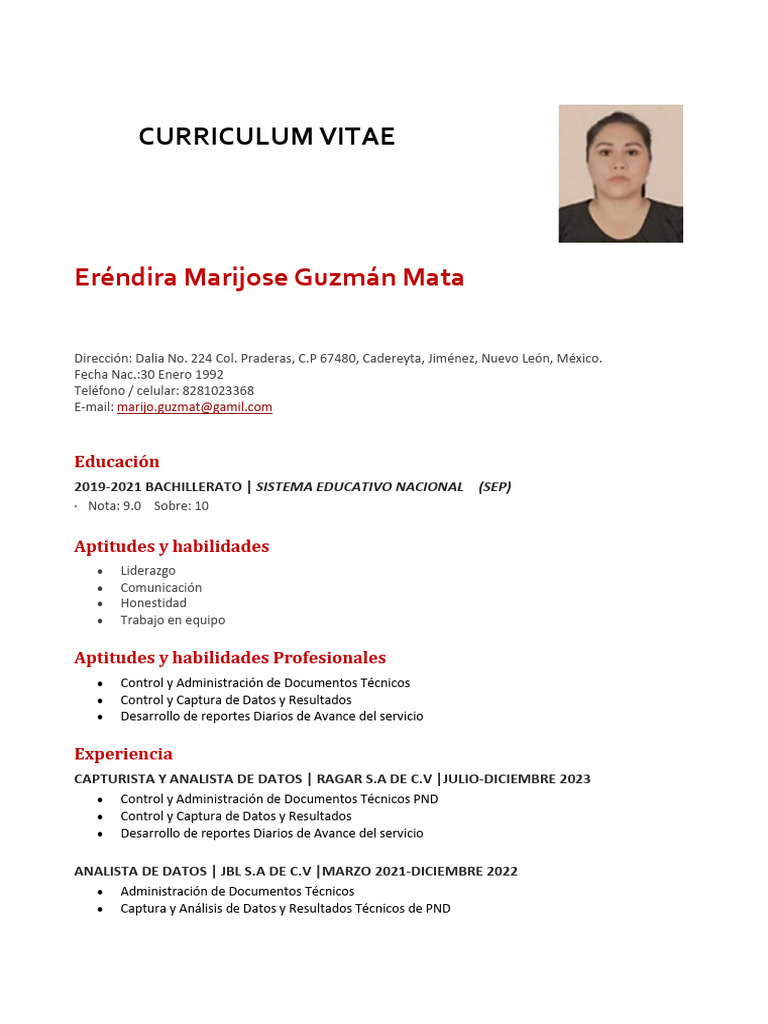 CV Majo 2024 | PDF | Informática
