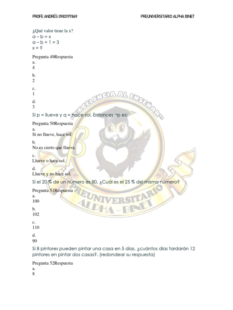 Prueba Uce 12H00 | PDF | Lógica matemática | Sintaxis (Lógica)