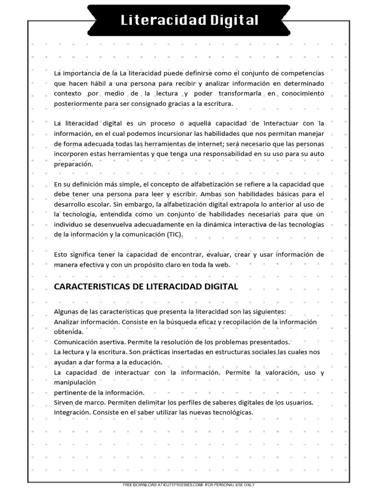 Importancia de la Literacidad Digital | PDF