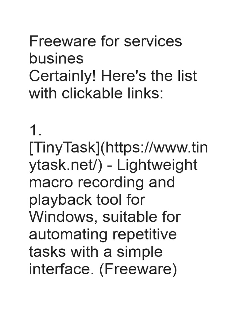 Freeware for automation of windows tasks hh | PDF | Graphical User ...