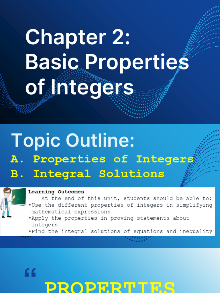 Chapter 2 Lesson 1 | PDF | Integer | Mathematics