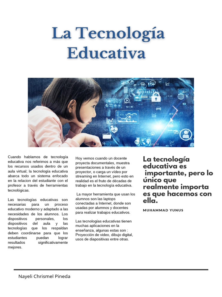 La tecnología educativa | PDF | Enseñando | Tecnologia Educacional