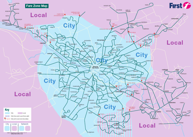 WebMap - Glasgow Fare Zone Map - Aug2019 | PDF | Glasgow
